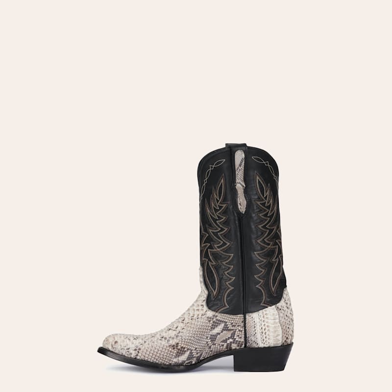 Black Snakeskin Cowboy Boots For Men